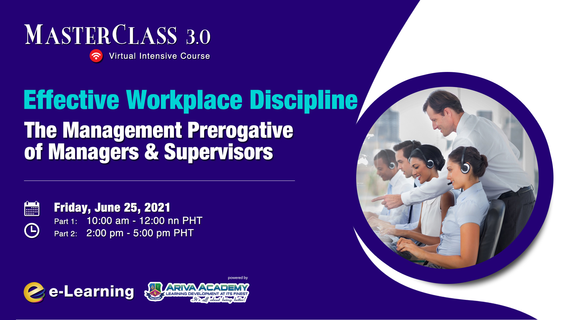 JUNE 25 – EFFECTIVE WORKPLACE DISCIPLINE 2 | ARIVA Academy Philippines ...